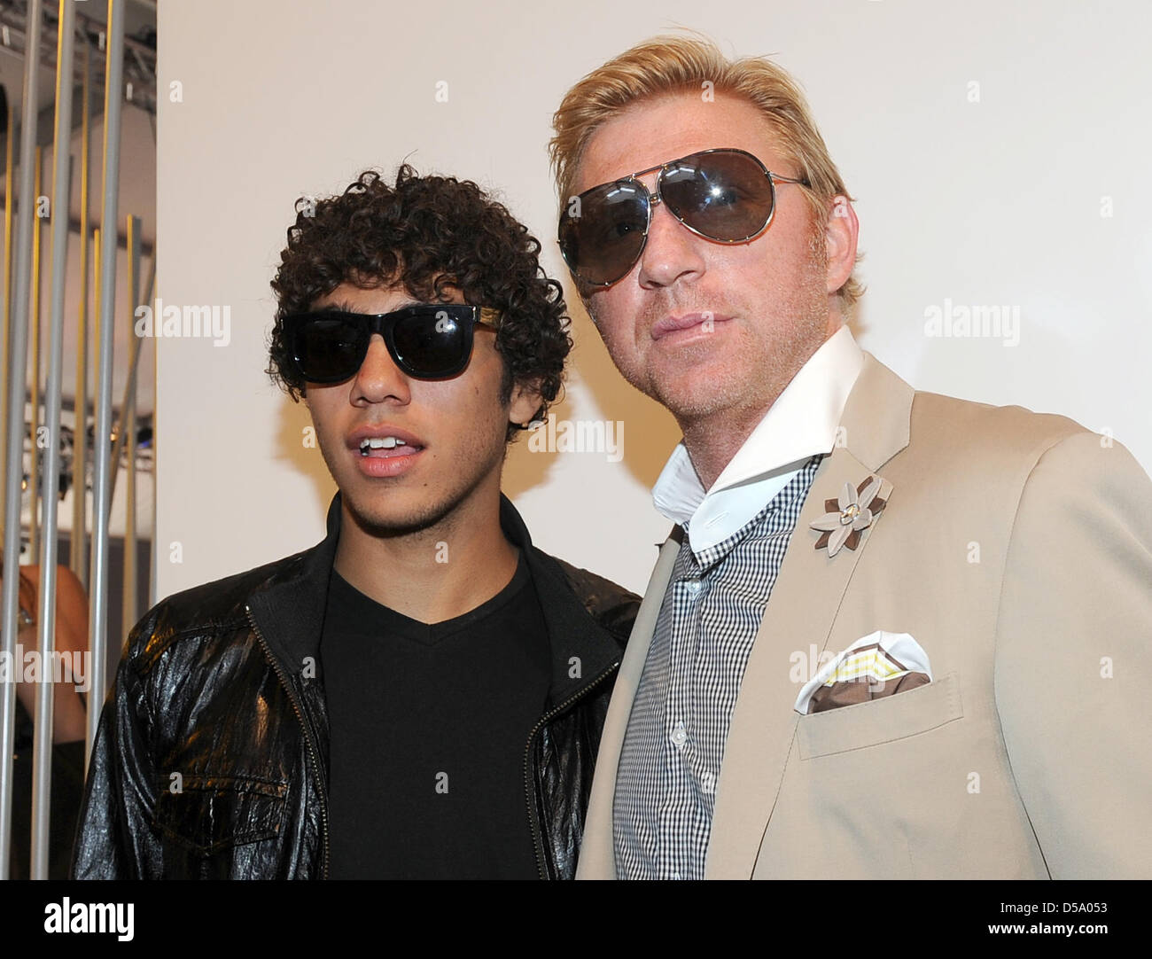 Former tennis pro Boris Becker (R) and his son Noah pose together on ...