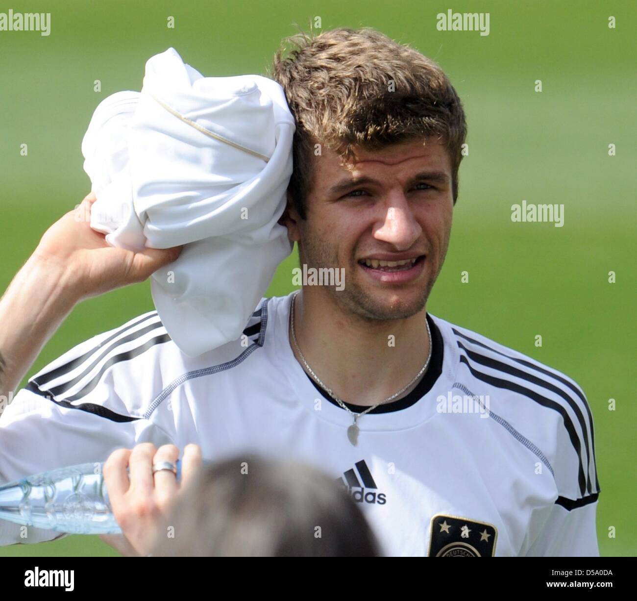 German player Thomas Mueller during a training session of the German ...
