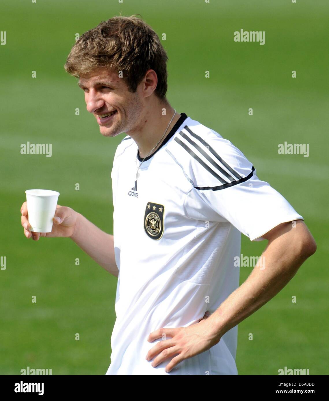 German player Thomas Mueller during a training session of the German ...