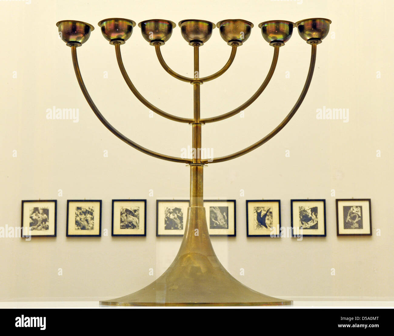 A seven-arm candleholder by Gyula Pap, shot at the Neue Museum in ...