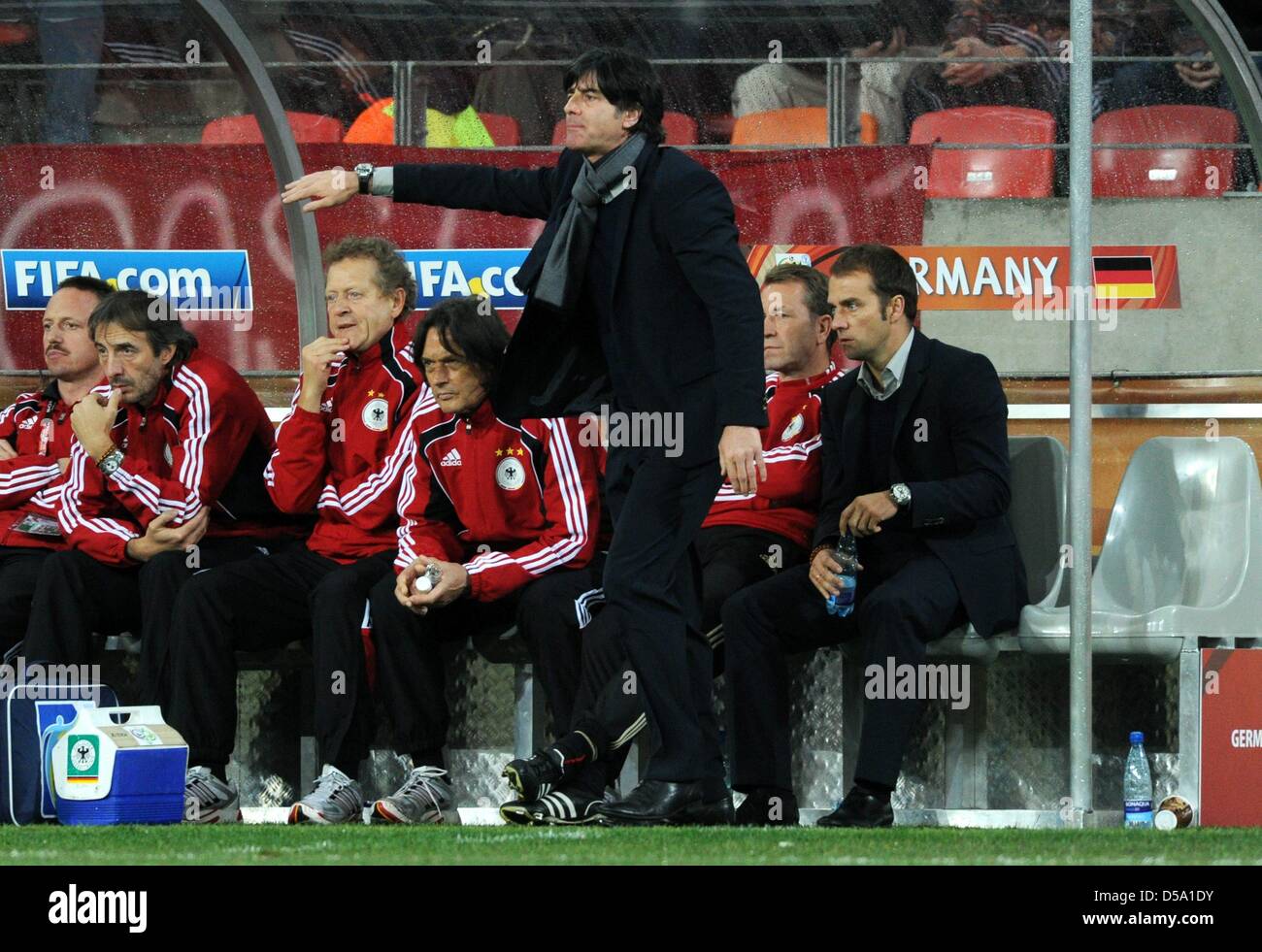 German coach Joachim Loew gestures next to assistent coach Hans-Dieter ...