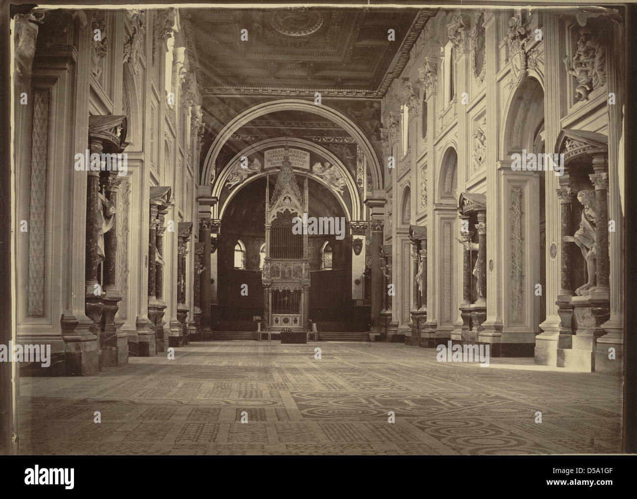 The interior of the Basilica of Saint John Lateran in Rome, Italy ...