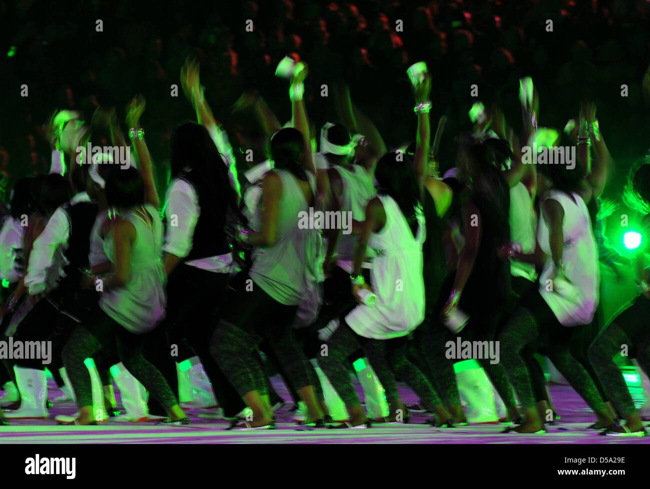 Performers dance during the closing ceremony prior to the 2010 FIFA ...
