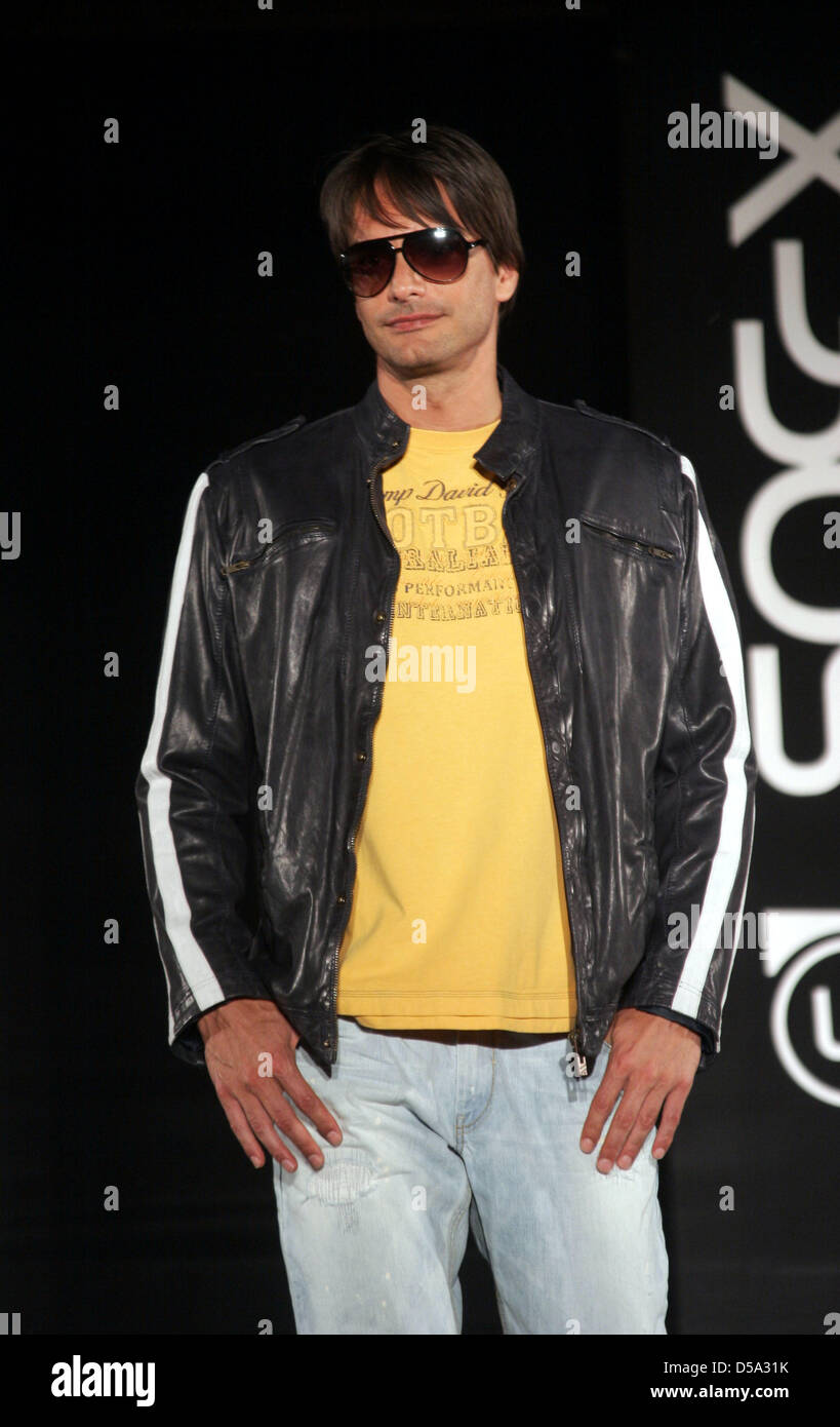 The Swedish model Marcus Schenkenberg walks for the label 'Camp David ...