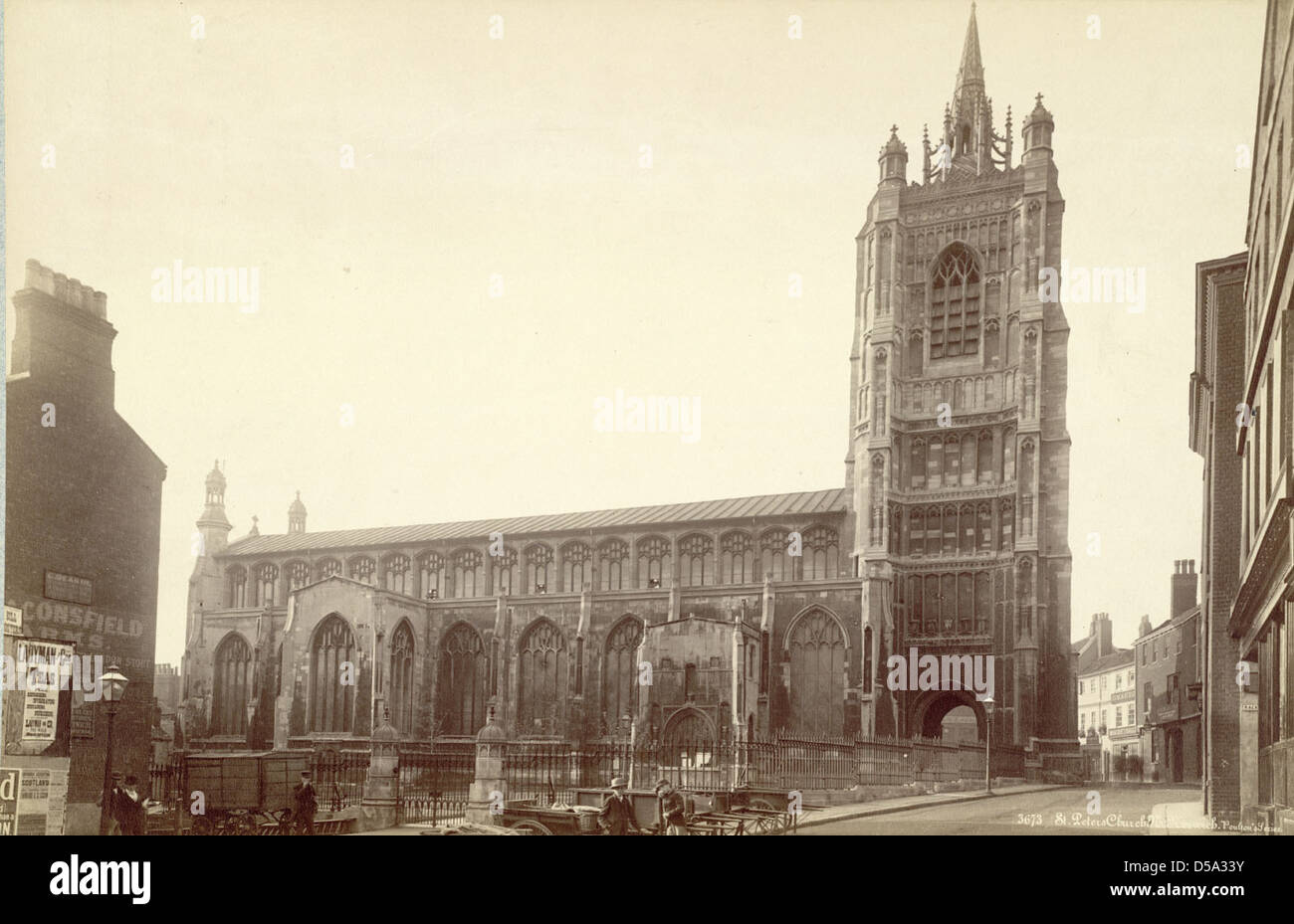 The Church of St. Peter Mancroft in Norwich, England, is depicted with ...