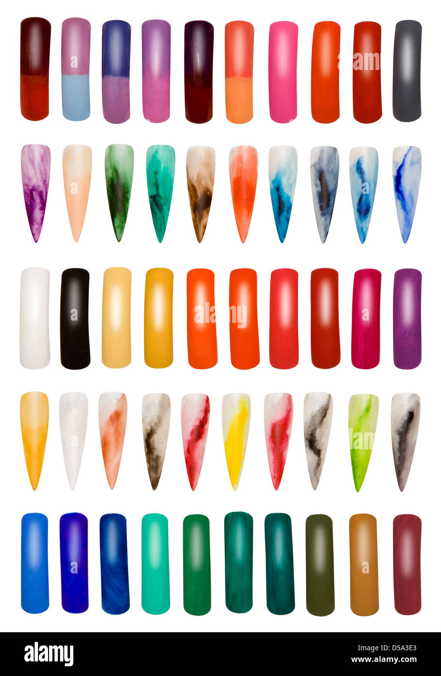 Big Collection of Artificial Finger Nails Isolated with Clipping Path ...
