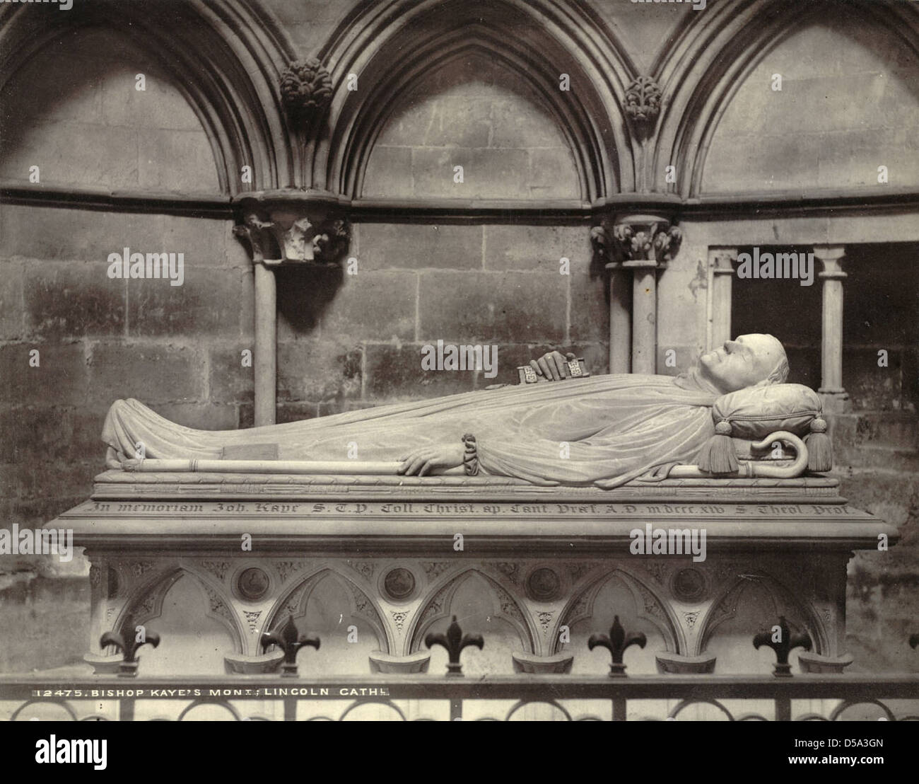 The monument dedicated to Bishop John Kaye in Lincoln Cathedral ...