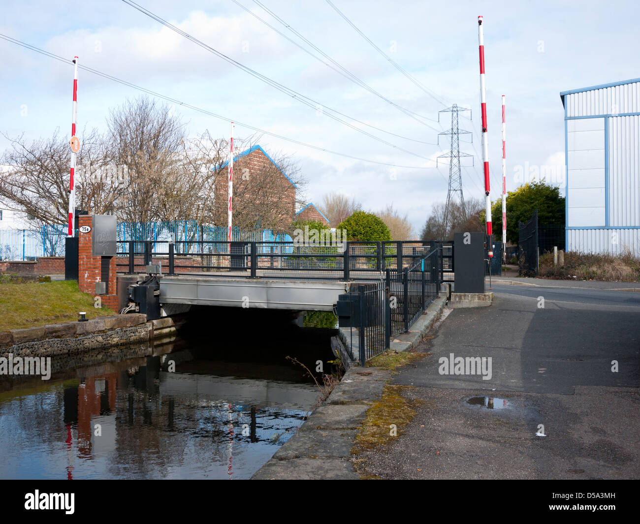 Low road bridge over the Rochdale canal, Chadderton, Greater Manchester ...