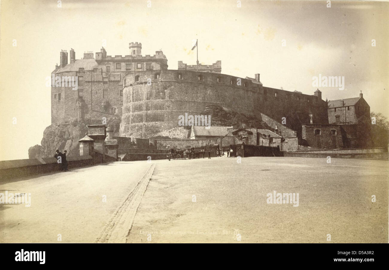 Edinburgh Castle, a historic fortress in Scotland, is captured in this ...