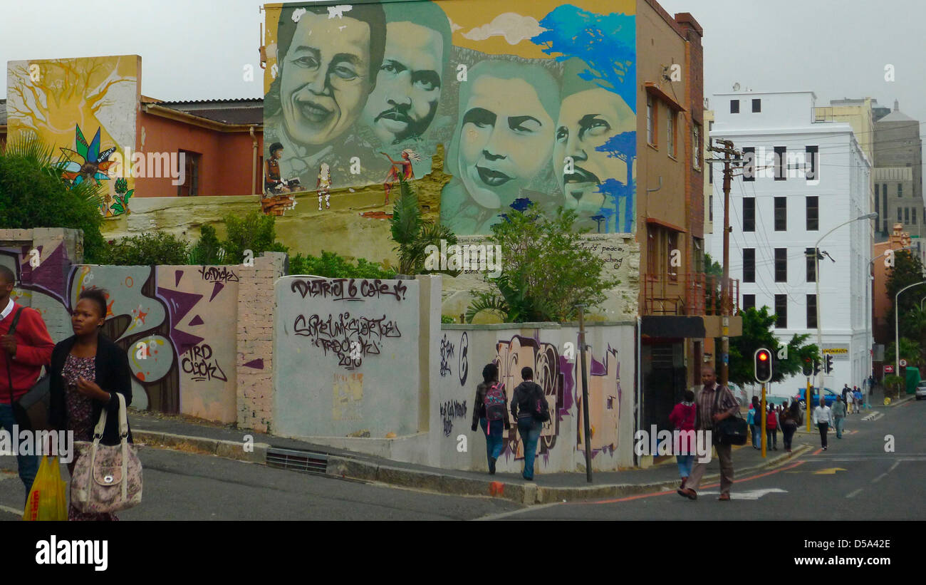 mural art, district six, cape town, south africa Stock Photo - Alamy