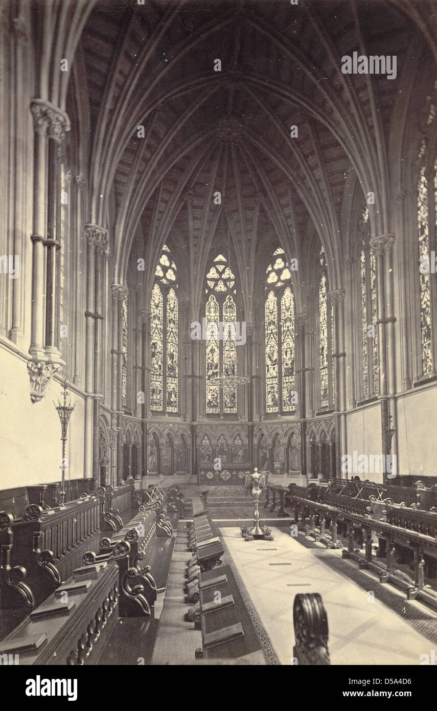Exeter College Chapel at Oxford University, featuring its eastward view ...