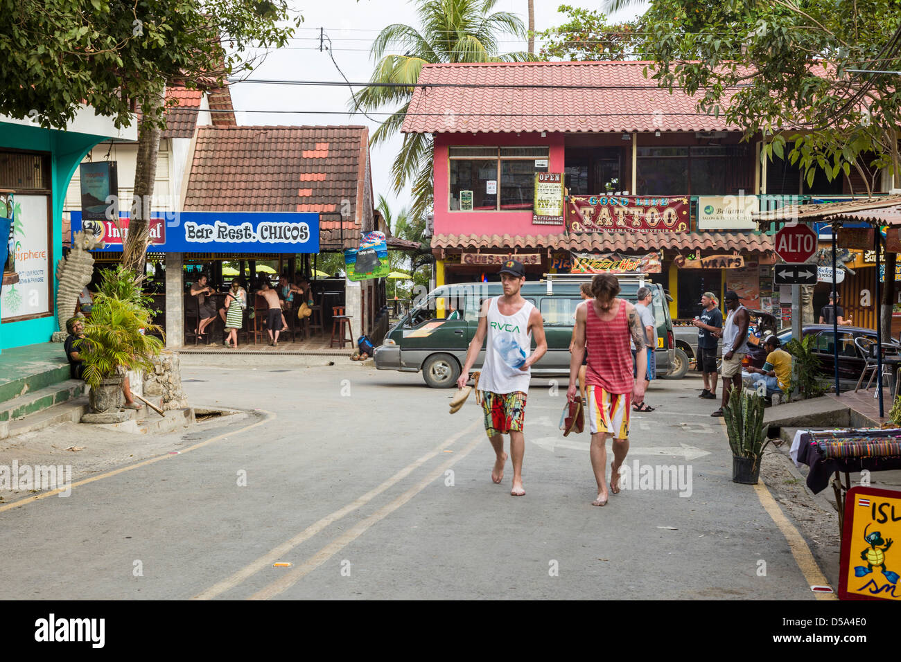 Downtown Playa Montezuma in the Puntarenas Province of Costa Rica Stock ...