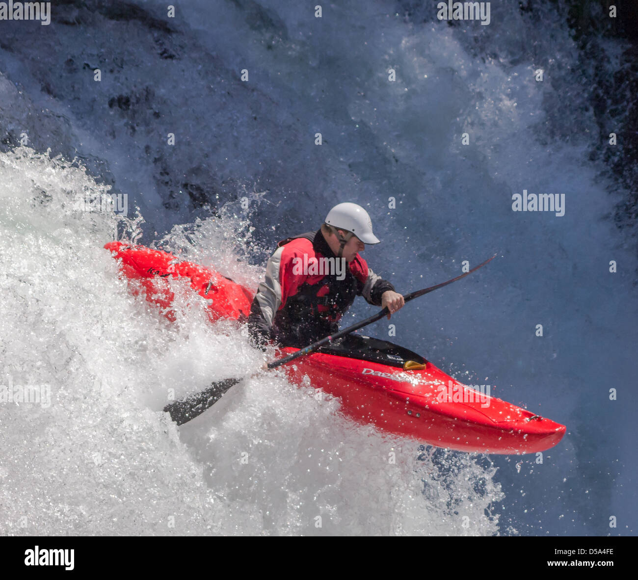 Stock photo of kayaker on the East Fork of the Lewis River in Southwest ...