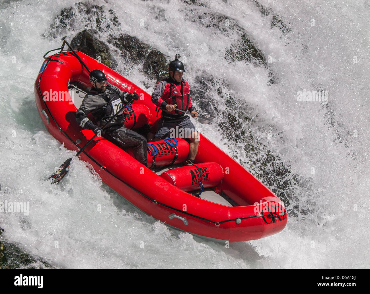 Stock photo of rafters on the East Fork of the Lewis River in Southwest ...