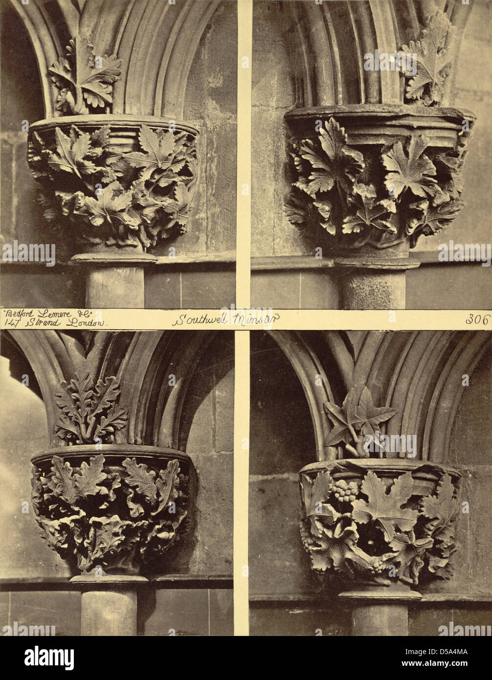 This image showcases the detailed stonework capitals of Southwell ...