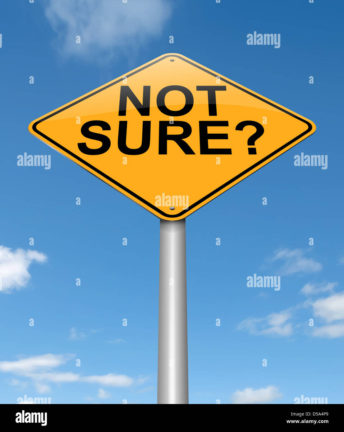 Not sure sign Stock Photo - Alamy