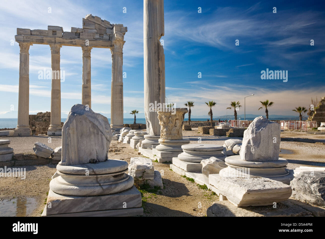 Roman ruins of the Temple of Apollo, Side, Turquoise Coast, Antalya ...