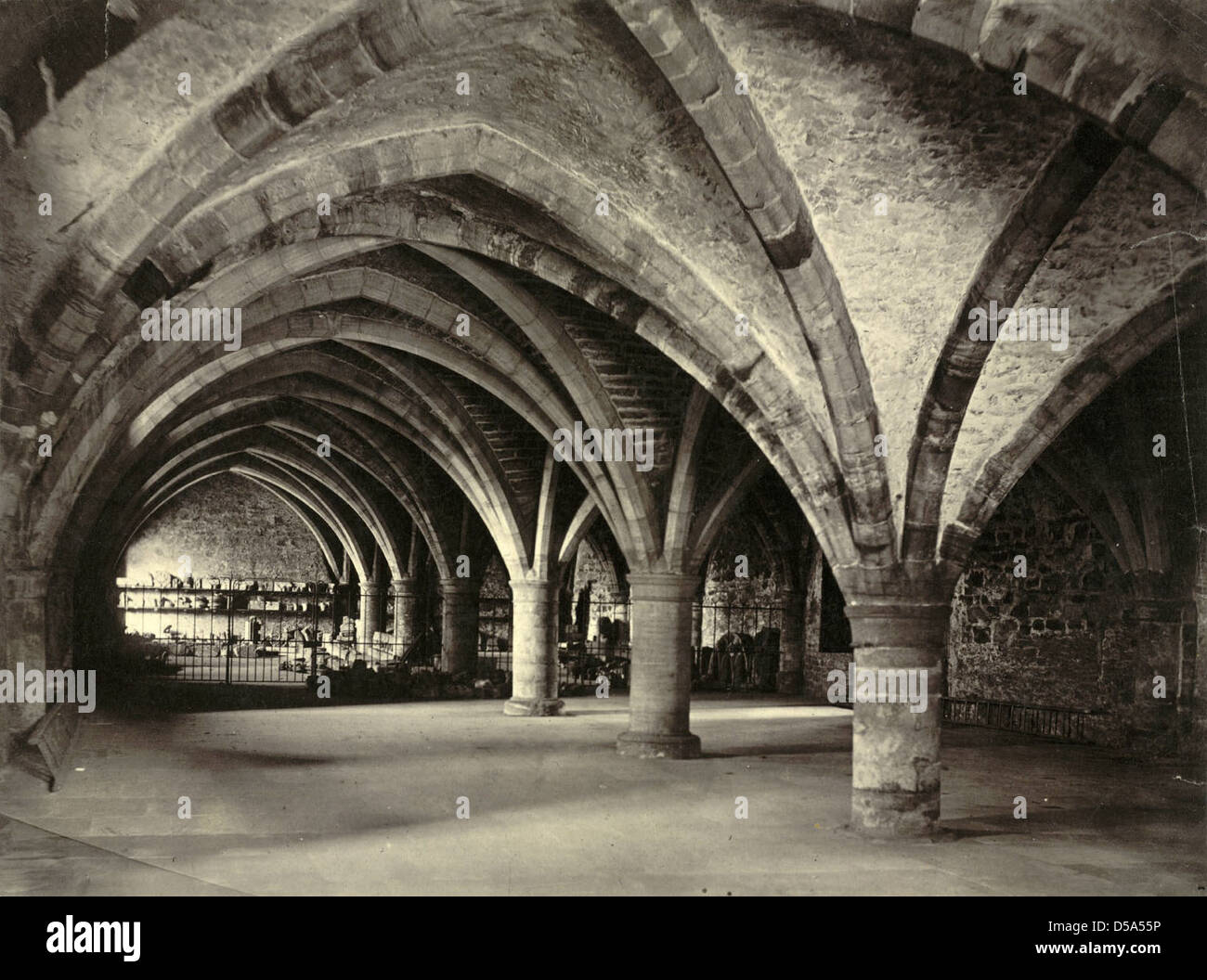 This photograph from the Cornell University Library shows the crypt at ...