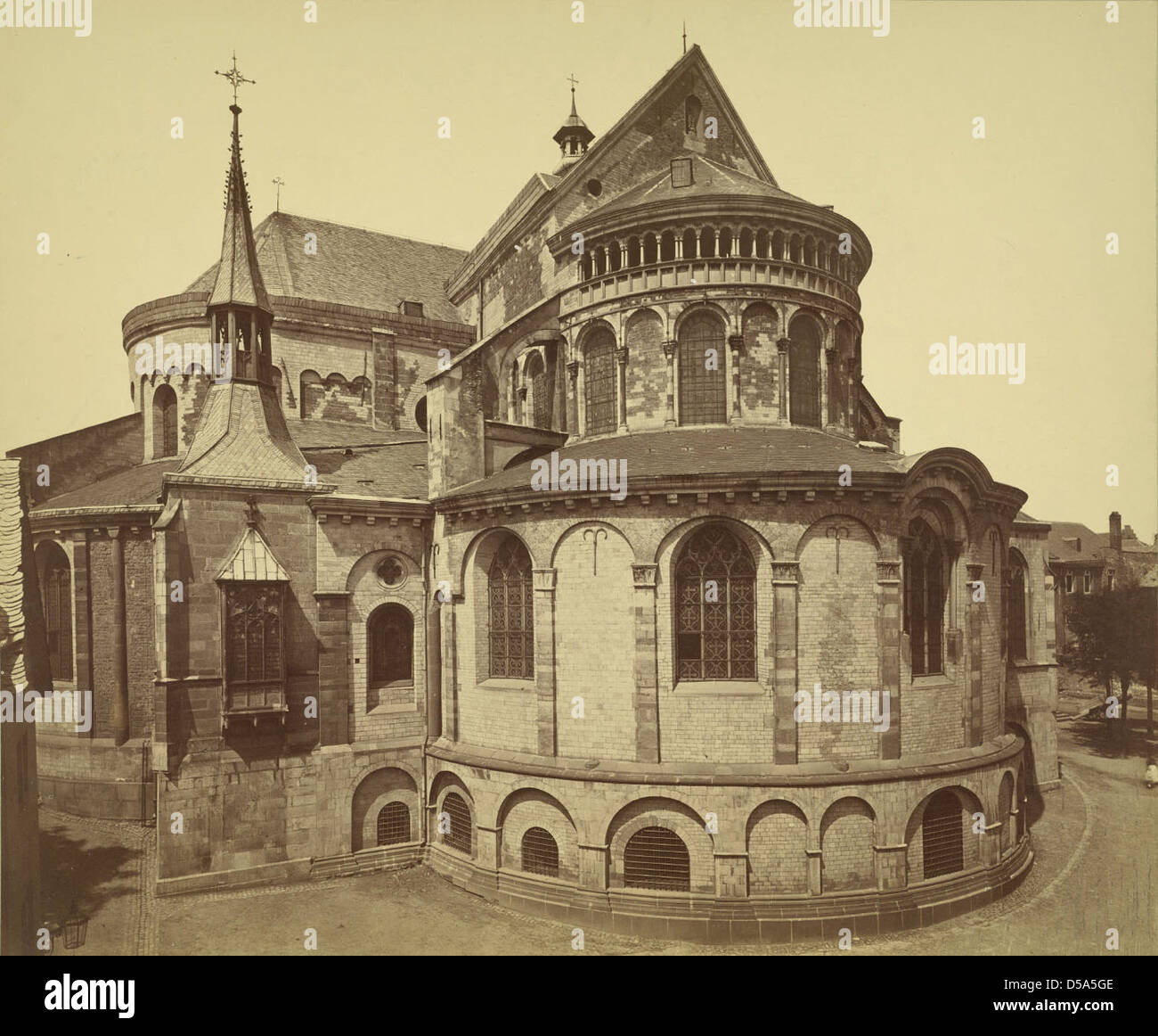 A view of the Church of St. Maria im Kapitol in Cologne, Germany. The ...