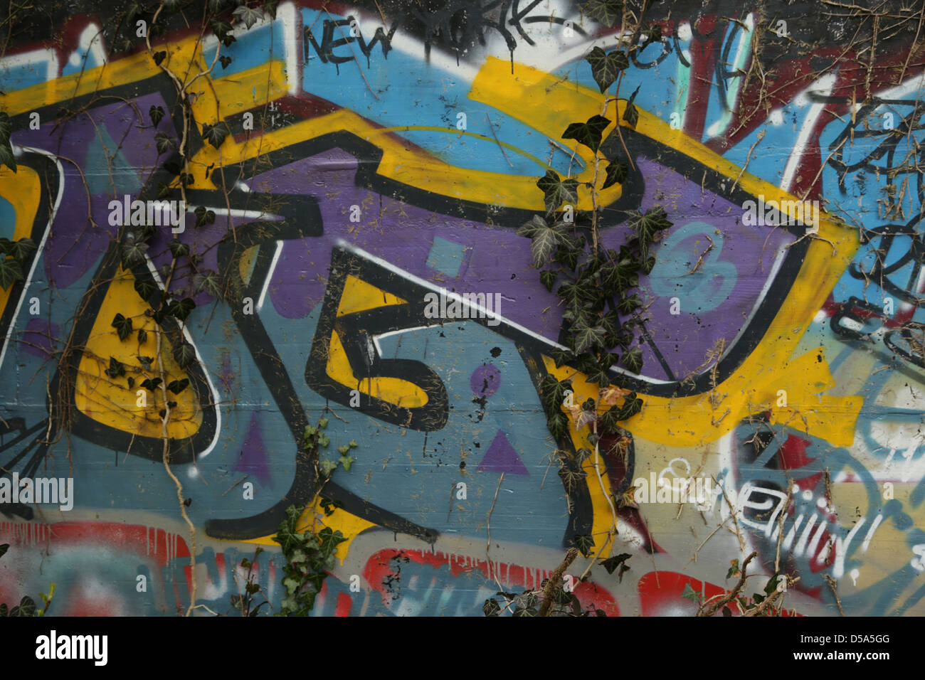 A photograph of some colorful graffiti in Basel, Switzerland Stock ...