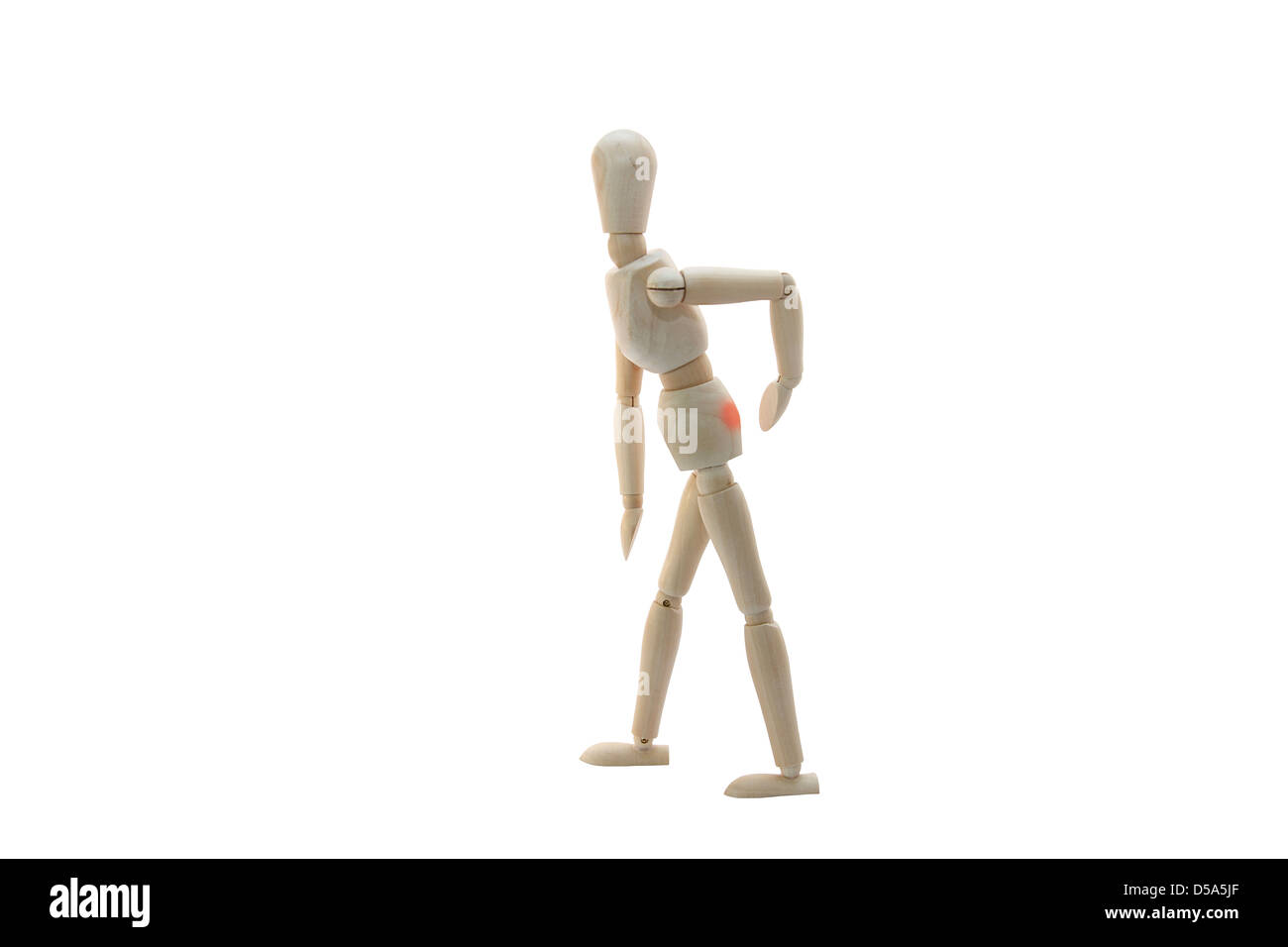A Wooden Manikin Doll Suffering From Back Pain Stock Photo - Alamy