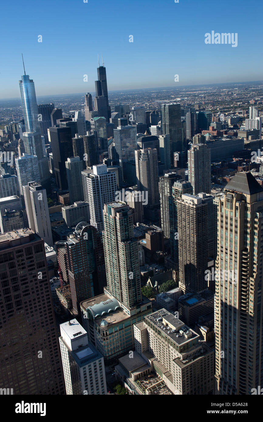 LOOP SKYLINE DOWNTOWN CHICAGO ILLINOIS USA Stock Photo - Alamy