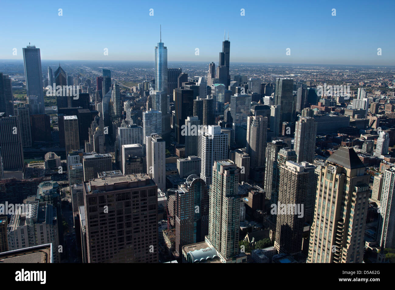 LOOP SKYLINE DOWNTOWN CHICAGO ILLINOIS USA Stock Photo - Alamy