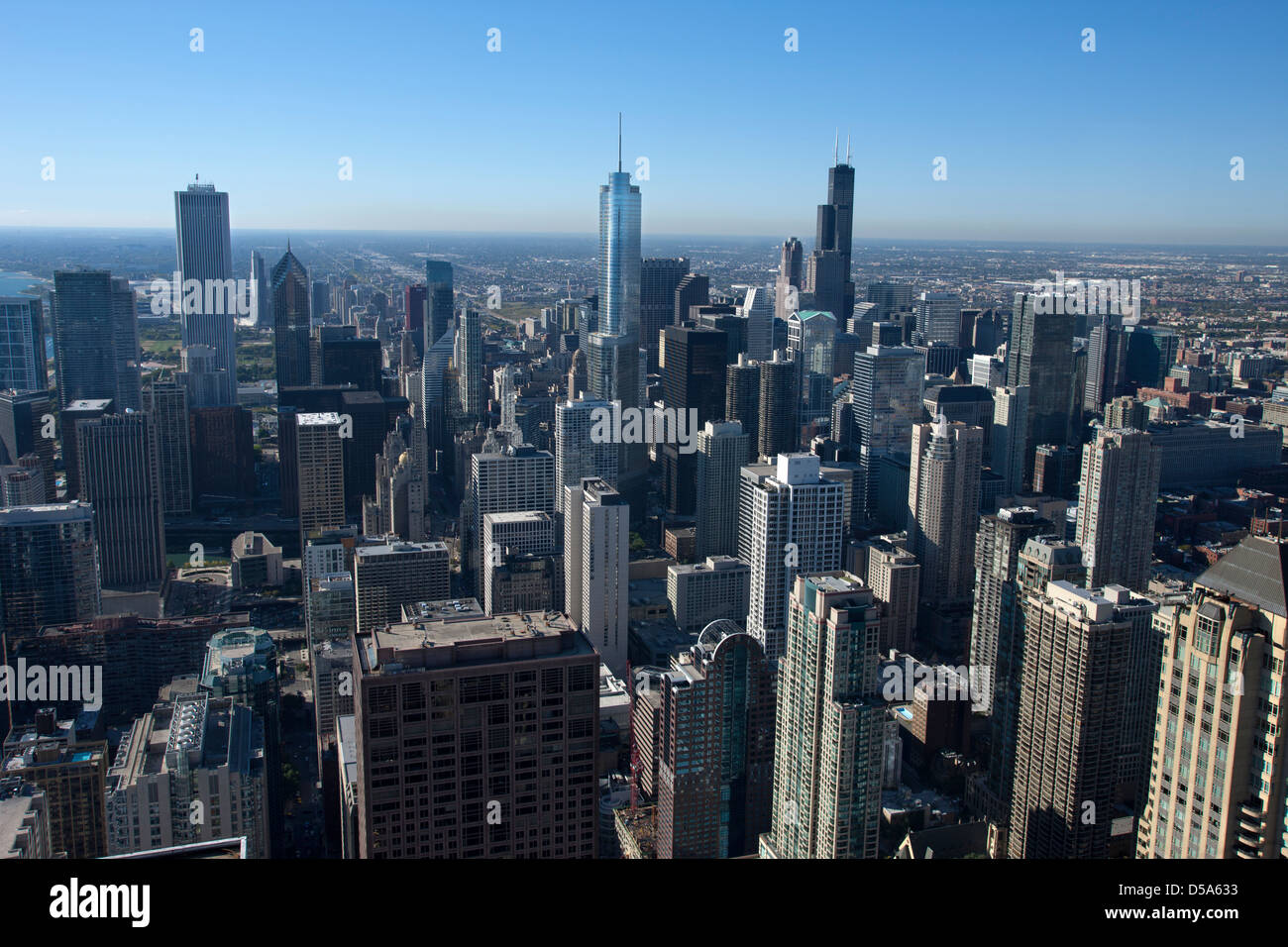 LOOP SKYLINE DOWNTOWN CHICAGO ILLINOIS USA Stock Photo - Alamy
