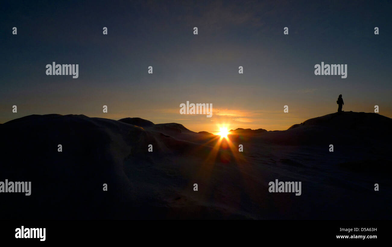 human in greenland, western greenland, greenland Stock Photo - Alamy