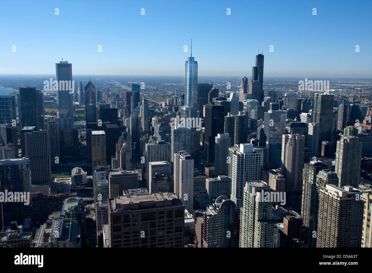 LOOP SKYLINE DOWNTOWN CHICAGO ILLINOIS USA Stock Photo - Alamy