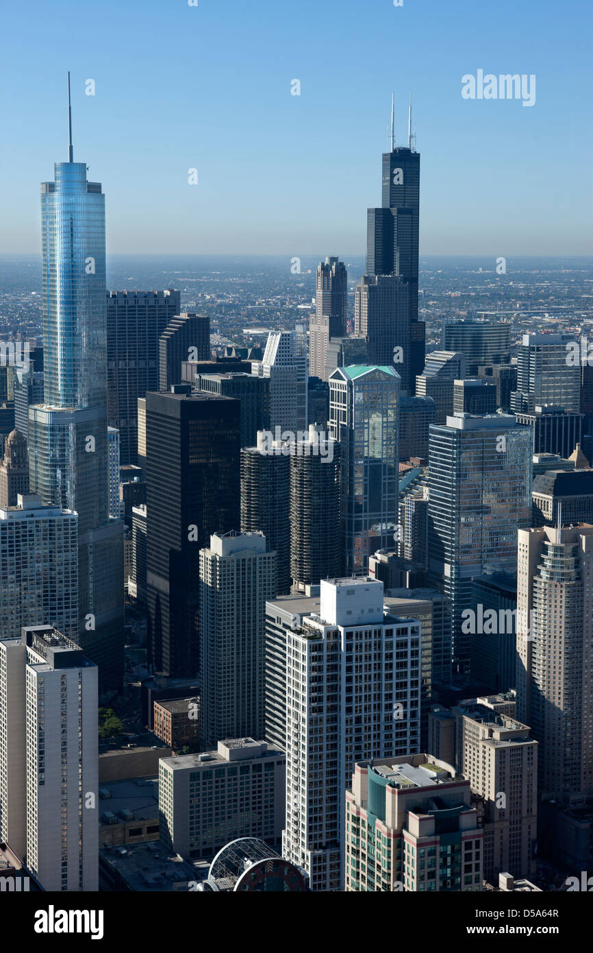 LOOP SKYLINE DOWNTOWN CHICAGO ILLINOIS USA Stock Photo - Alamy