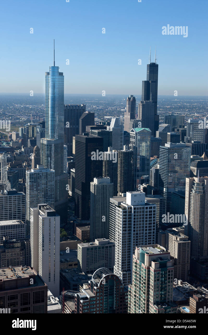 LOOP SKYLINE DOWNTOWN CHICAGO ILLINOIS USA Stock Photo - Alamy