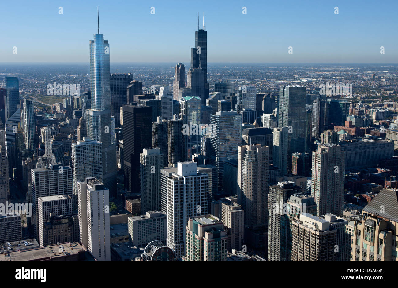 LOOP SKYLINE DOWNTOWN CHICAGO ILLINOIS USA Stock Photo - Alamy