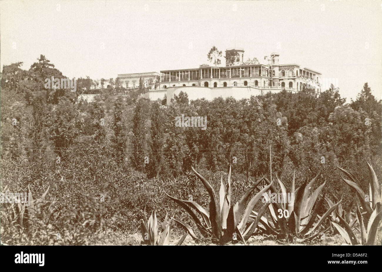 Chapultepec Castle in Mexico City is captured in this historic image ...