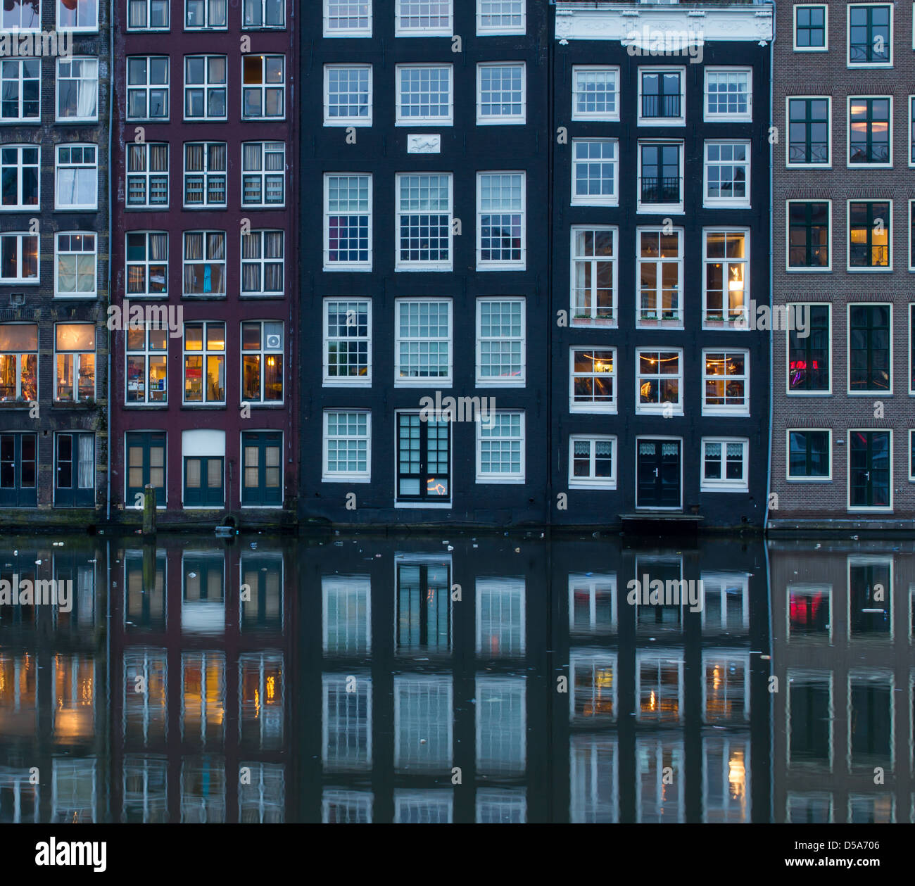 Amsterdam Grachten at the evening Stock Photo - Alamy