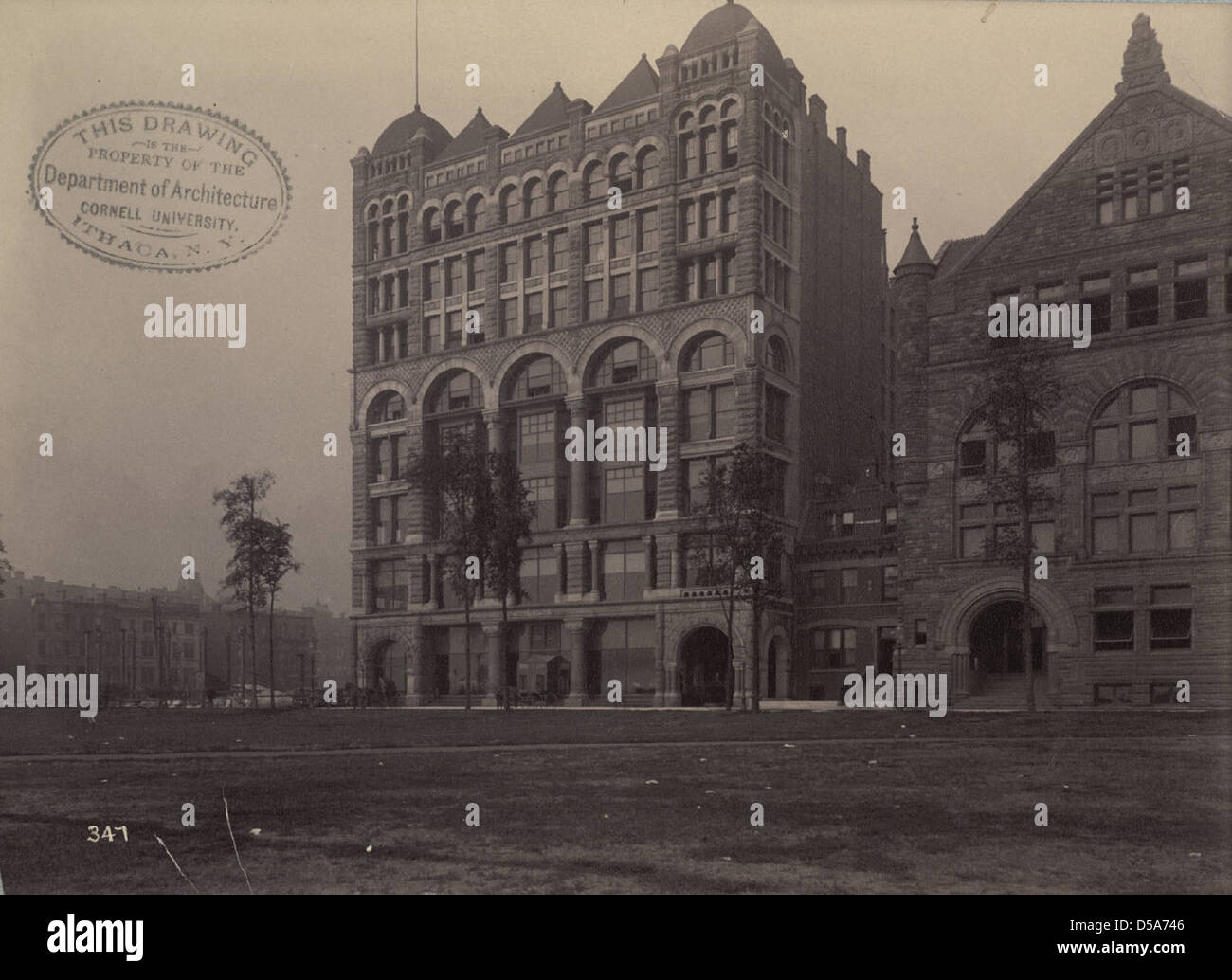 A historical photograph showing the Studebaker Building and the Fine ...