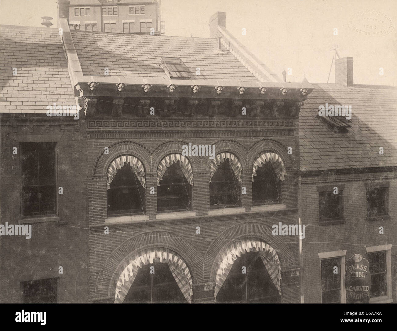 A detailed photograph of a window in Boston, Massachusetts, featuring ...