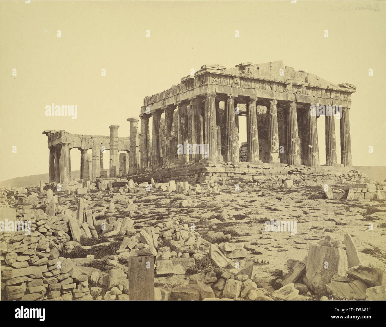 The Parthenon, viewed from the northwest corner of the Acropolis in ...