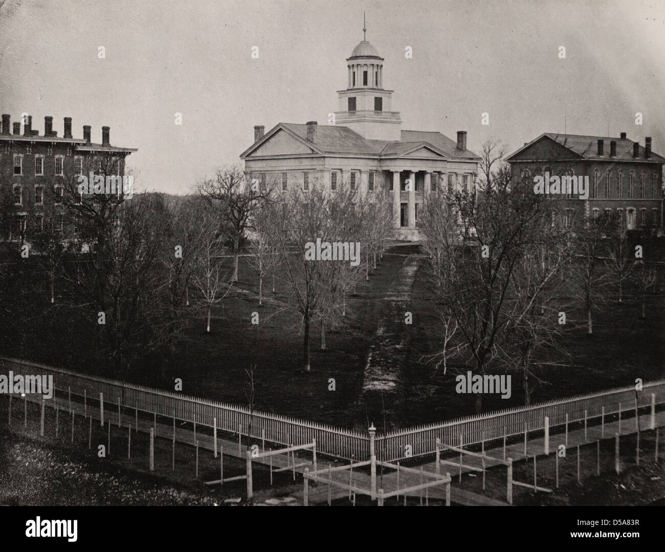 The Old Stone Capitol Building in Iowa City, Iowa, served as the first ...