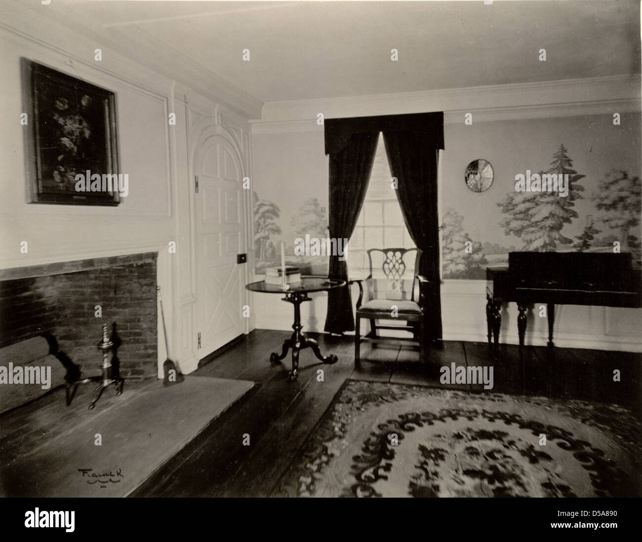 This photograph shows the North Parlor of the Webb House in ...