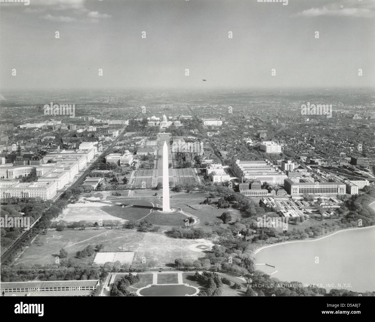 A view of The Mall in Washington, D.C., featuring the U.S. Capitol and ...