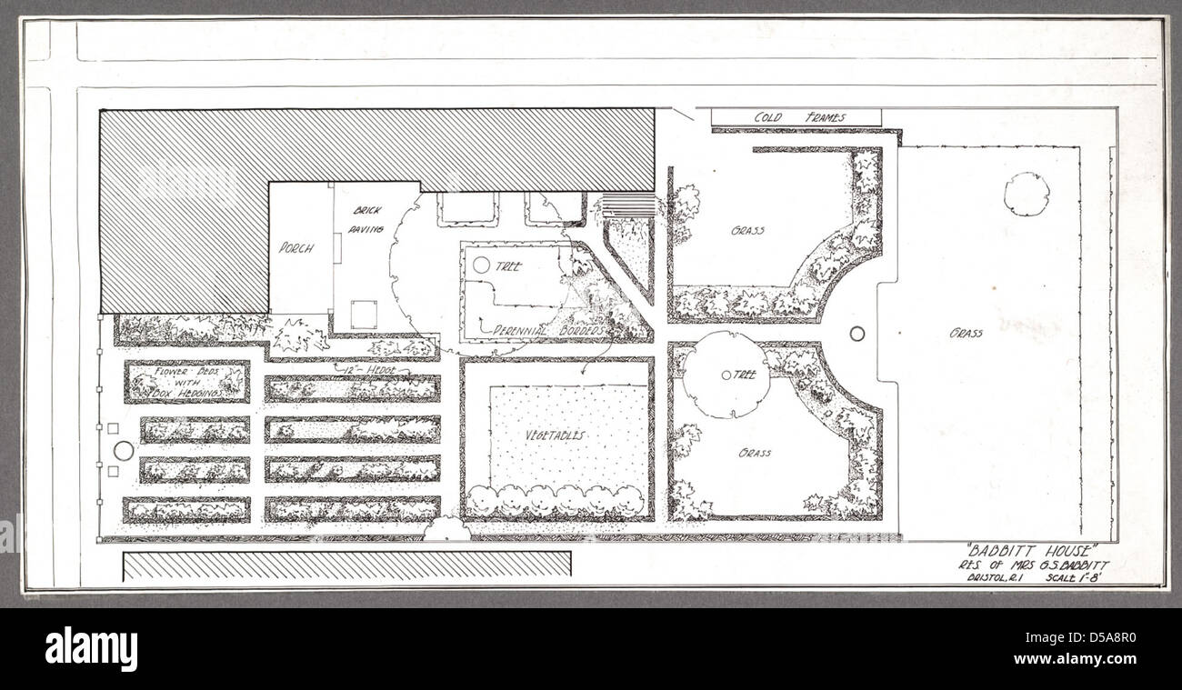 These architectural plans depict the Babbitt House, a historically ...