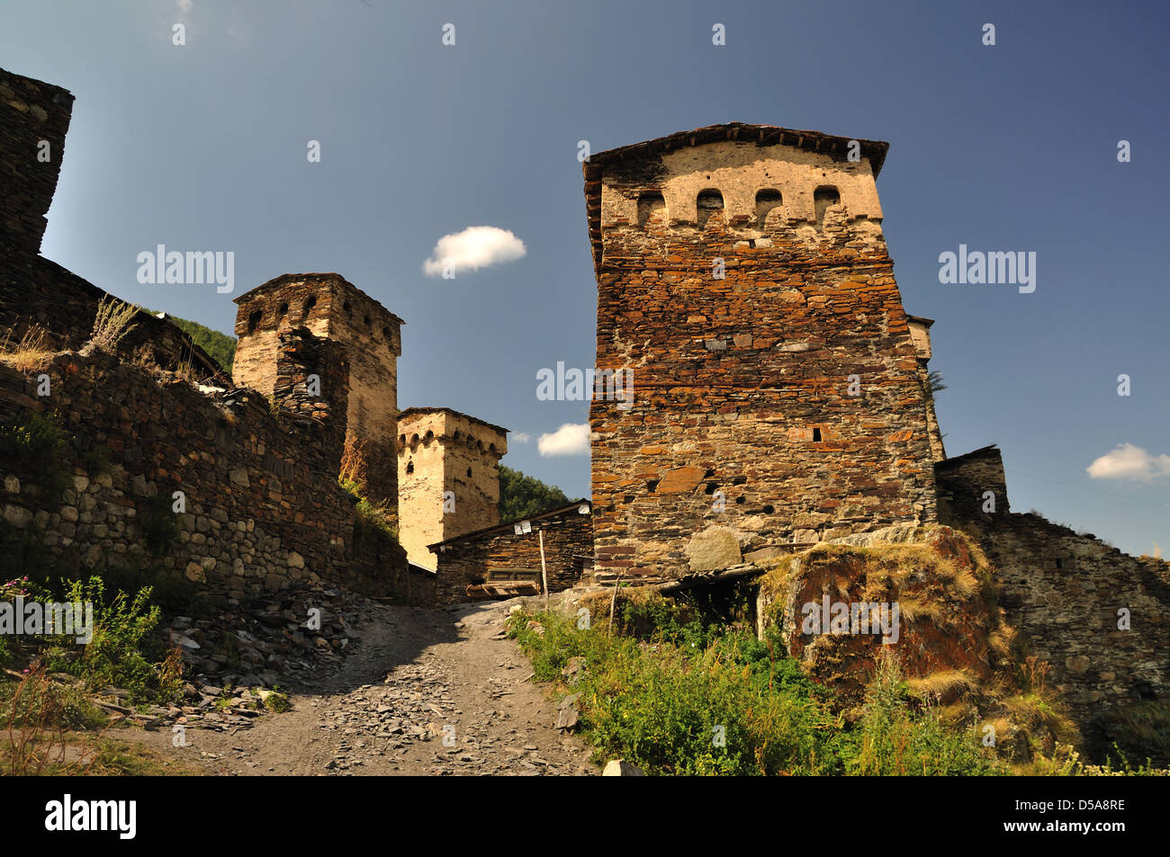Very beautiful and UNESCO village Usghuli in Upper Svaneti, Georgia ...