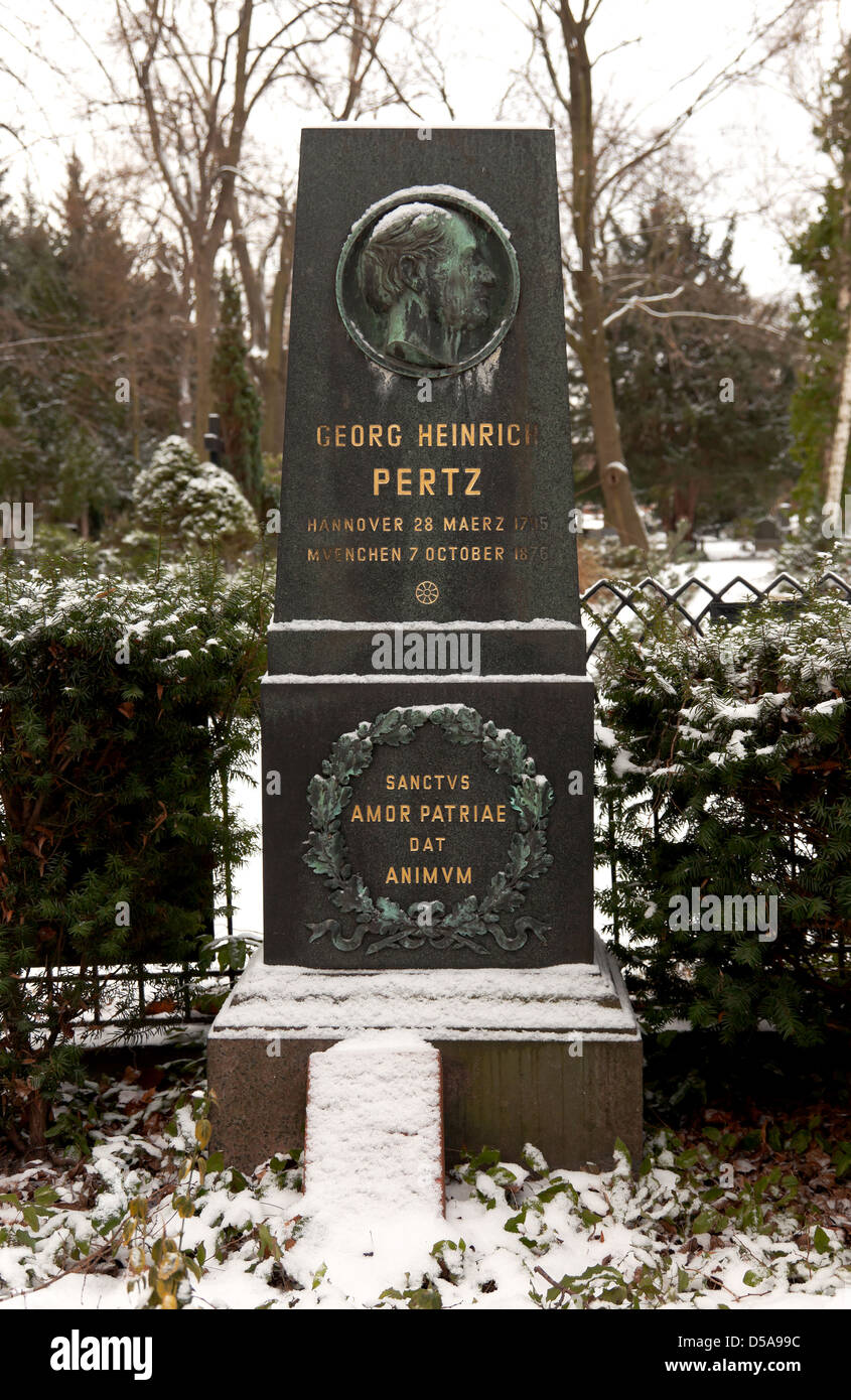 Berlin, Germany, grave of the historian Georg Heinrich Pertz Stock ...