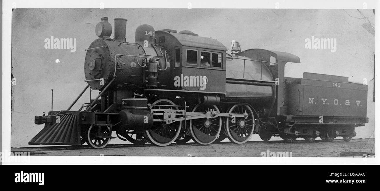 Engine #143 of the New York, Ontario, and Western Railway Co. is ...