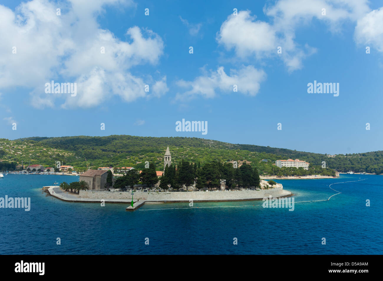 Small Catholic monastery on island Vis, Croatia Stock Photo - Alamy