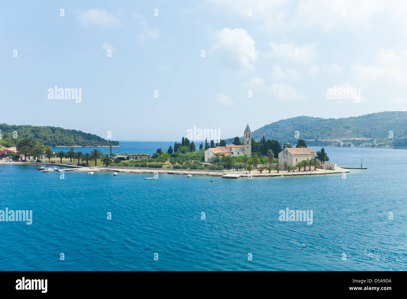 Small Catholic monastery on island Vis, Croatia Stock Photo - Alamy
