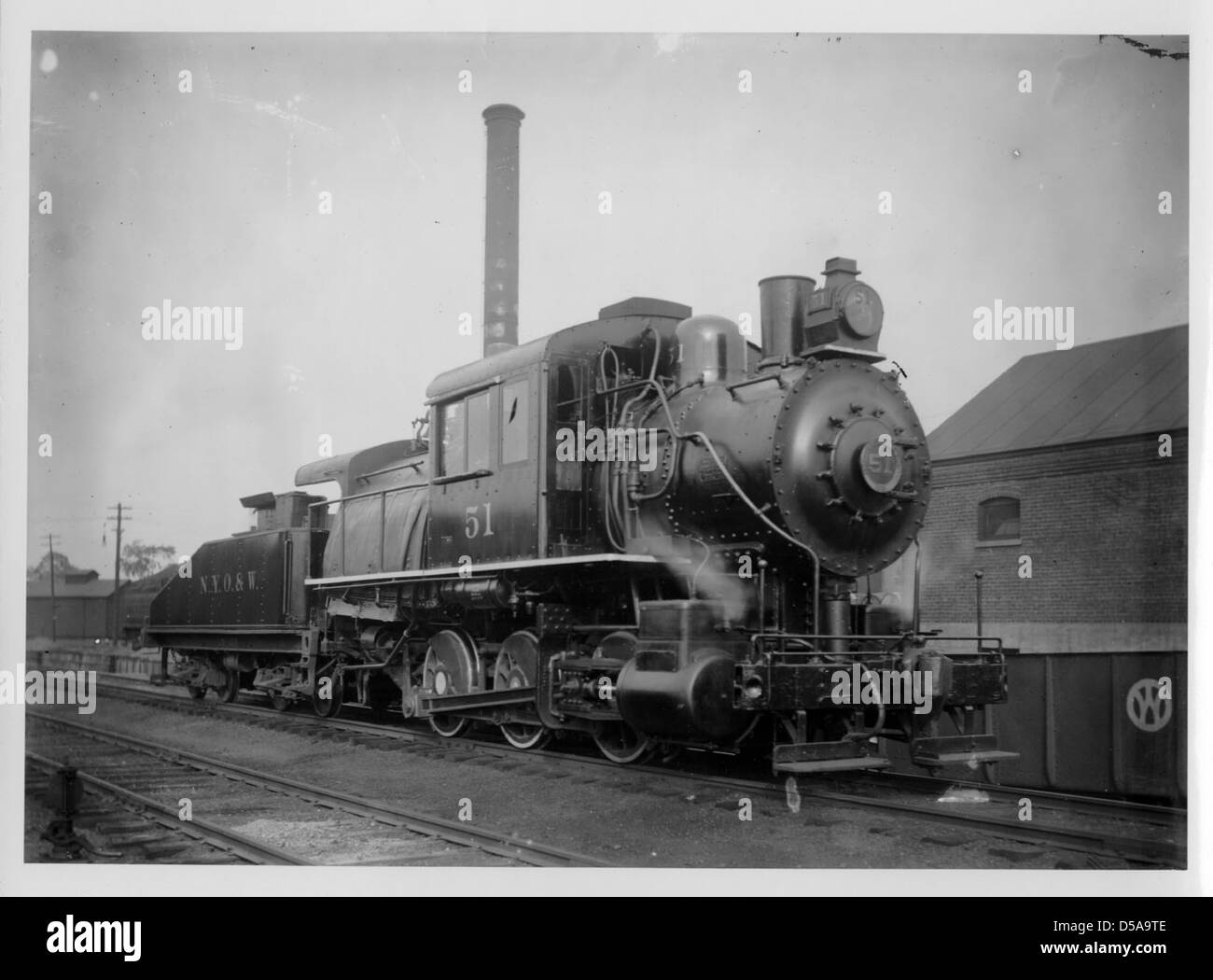 An image of Engine #51 from the New York, Ontario, and Western Railway ...