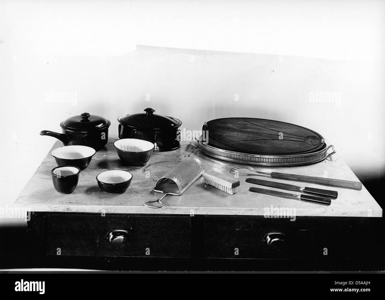A photo showing various pieces of cooking equipment, including ...