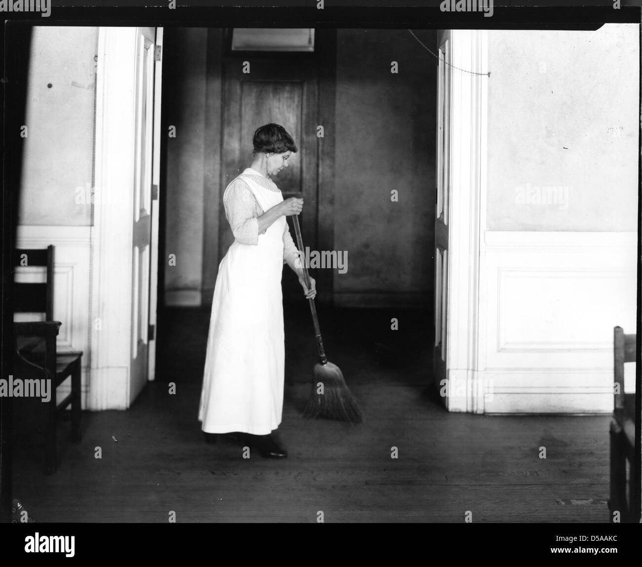 A series of photographs documenting Miss Ruth Kellogg demonstrating ...